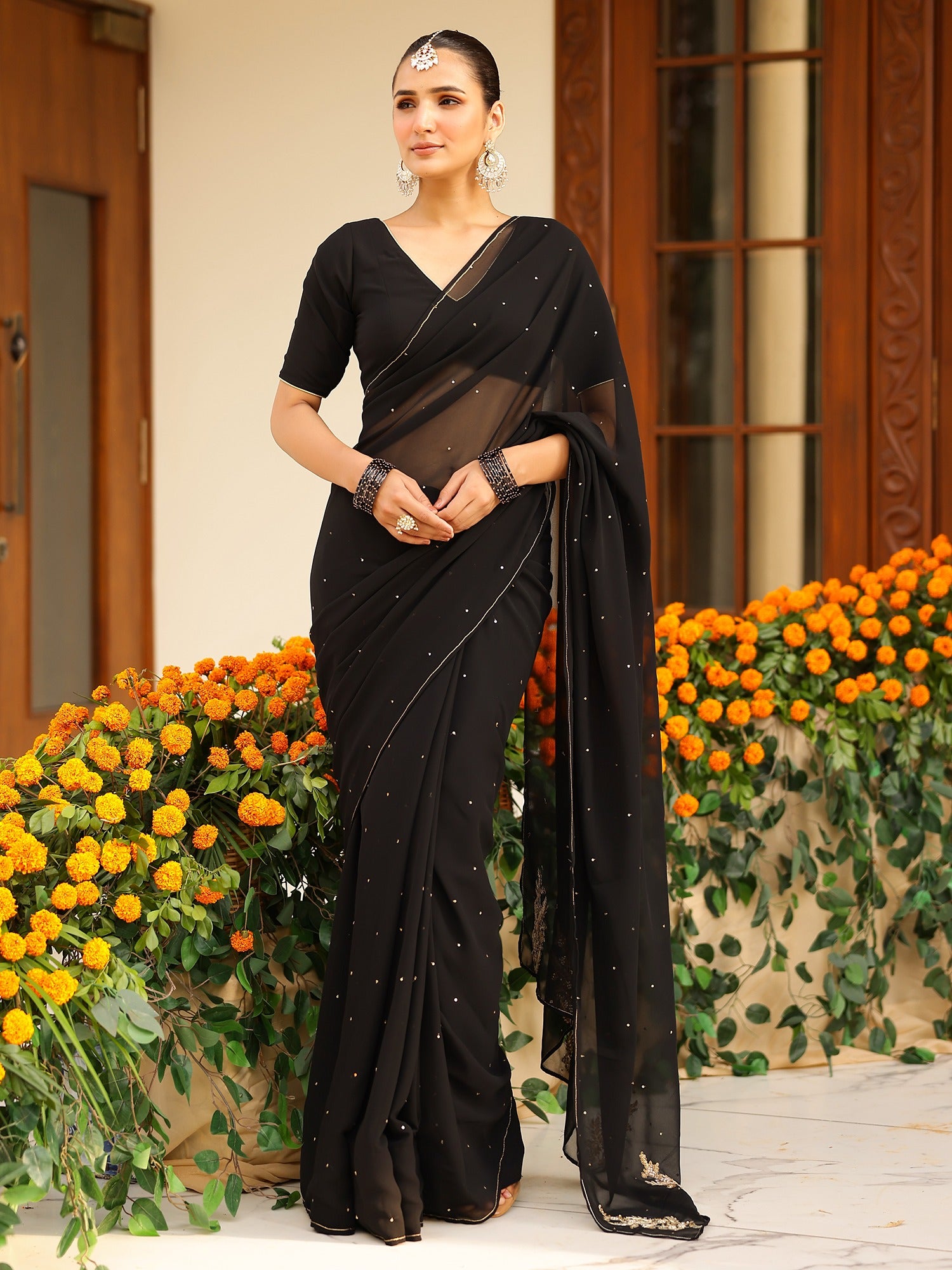 Deepa Black Saree