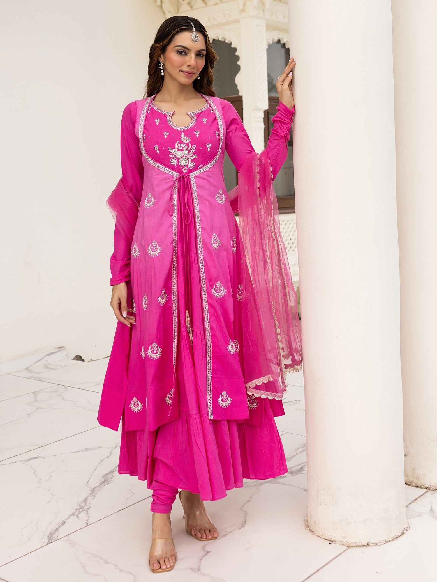Sitara Pink Anarkali Set