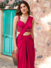 Discover Ruby Pink Draped Saree Set Online - Lavanya The Label