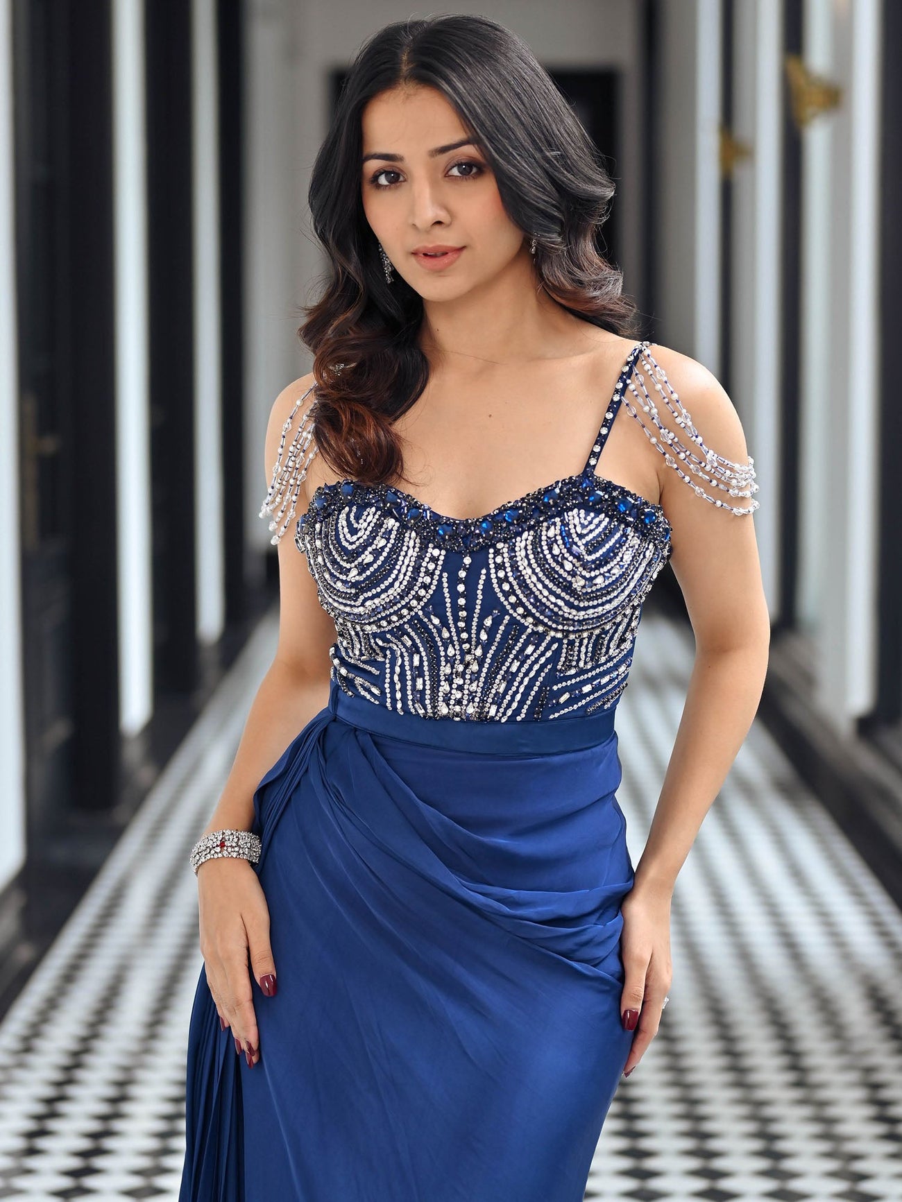 Crystal Couture Royal Blue Ball Gown